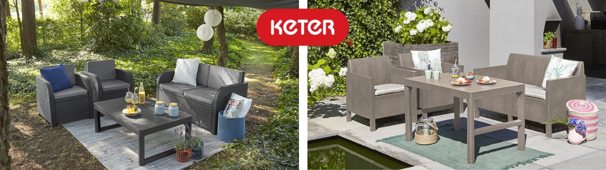 Regulowany stolik ogrodowy brązowy Allibert by Keter | wDomku.pl